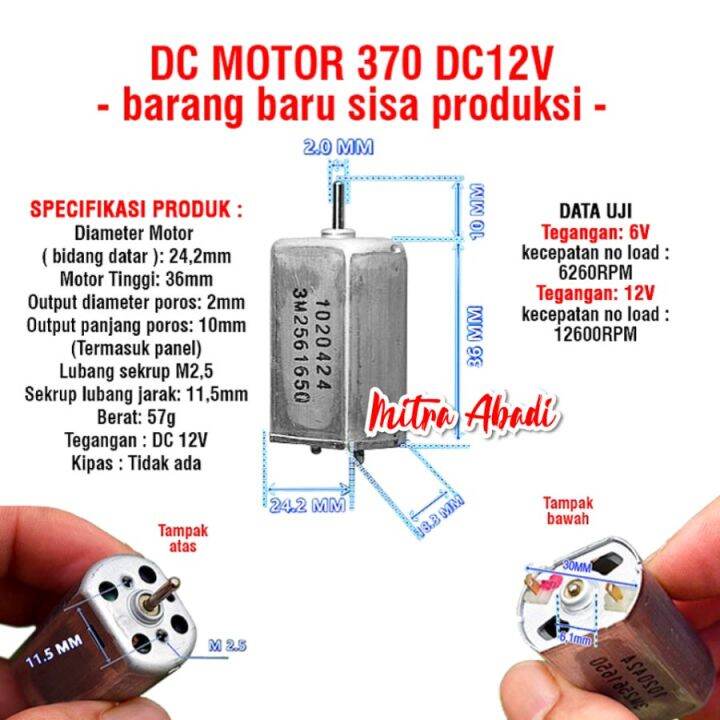 Dinamo Motor 370 DC 12V | Lazada Indonesia