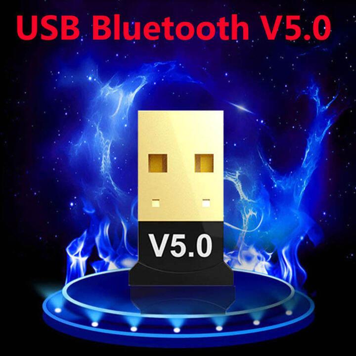 [พร้อมส่ง] V5.0 อะแดปเตอร์ดองเกิล บลูทูธไร้สาย USB 2.0 ขนาดเล็ก สําหรับคอมพิวเตอร์ แล็ปท็อป PC ...