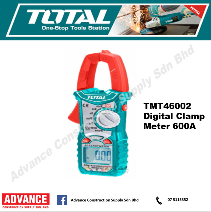 TOTAL TMT46002 Digital Clamp Meter 600A | Lazada