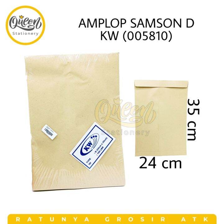 1 PAK (100 LEMBAR) AMPLOP SAMSON D KW / AMPLOP COKLAT / AMPLOP KERTAS (005810) | Lazada Indonesia