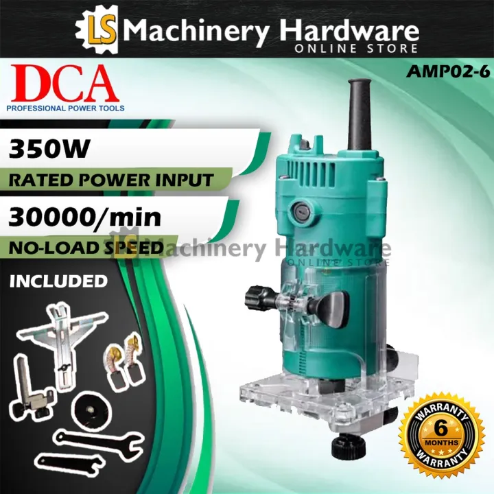 DCA 350Watt 6.35mm Electric TRIMMER ROUTER AMP02-6 - Heavy Duty - 6 ...