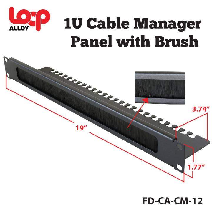 Loop Alloy 1U Cable Manager Panel with Brush | Lazada PH