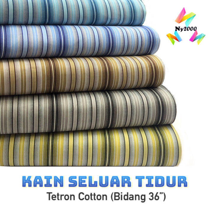 Classic Stripe Design Tetron Cotton Fabric for Man Short Pants (36 inch ...