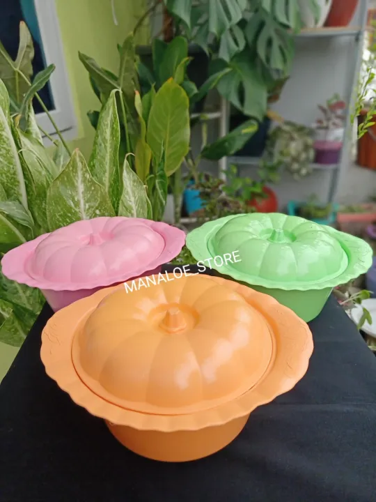 WADAH SAYUR BULAT ADA TUTUPNYA. BASI LABU WARNA.MANGKOK SAYUR PLASTIK ...