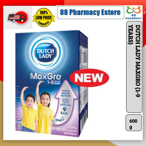 Dutch Lady MaxGro 1-9 years 600g (EXP: 11/2024) | Lazada
