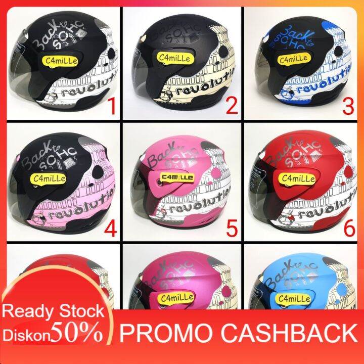 HELM korea Black Pink HELMET EVOLUTION NOTE HALF FACE MODEL BTS ...