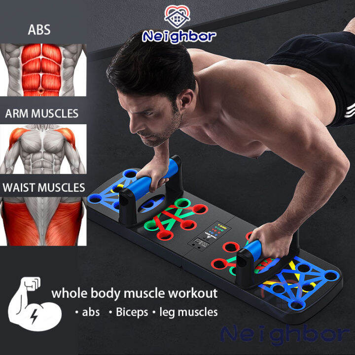 Gym Push Up 2 Push-Up Support H-Type Stand Ideal To Shape Your Upper ...