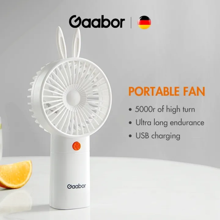 Gaabor Hand-held Fan Portable Mini Fan USB Rechargeable Handy Pocket ...