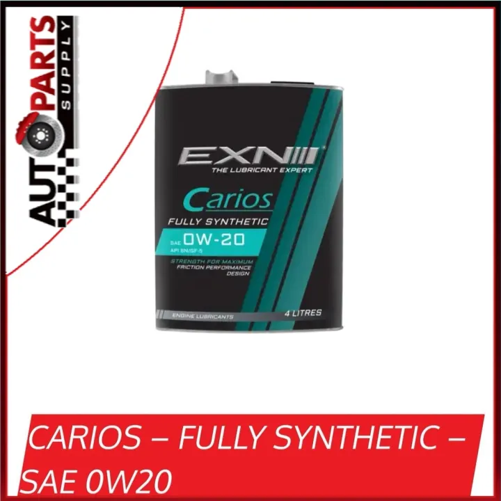 EXN CARIOS SAE 0W-20 API SN/GF-5 FULLY SYNTHETIC ENGINE OIL 4L | Lazada