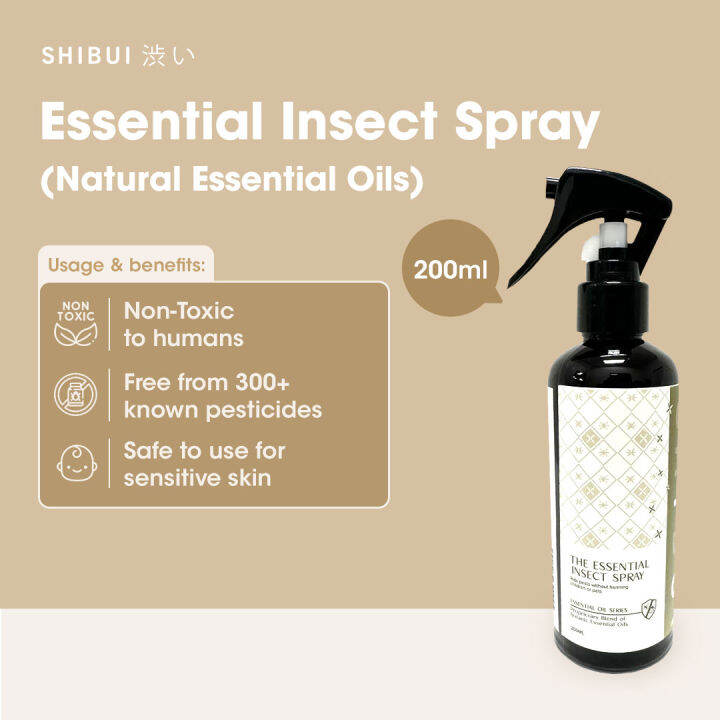SHIBUI Essential Insect Spray Natural & Non-Toxic (200ml) Penyembur ...