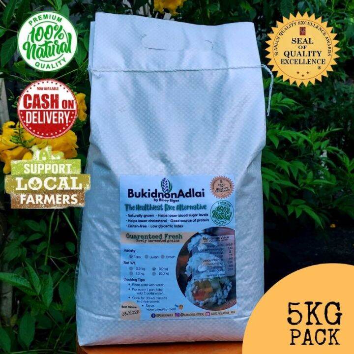 vmg.ph 240/KG - Premium White Adlai Adlay Rice/Grits (5KG) | Lazada PH