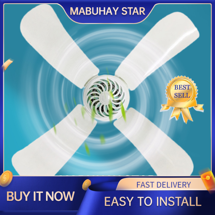 MABUHAY STAR FS09 Electric Fans 590MM 4 Blades Ceiling Fan Small ...