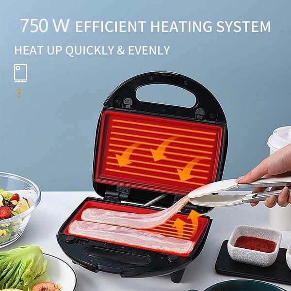 Grill Sandwich Maker Machine Panini Nonstick Surface Electric Sandwich ...