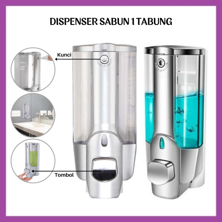 Dispenser sabun 1 tabung / tempat sabun cuci tangan With Key Lock ...