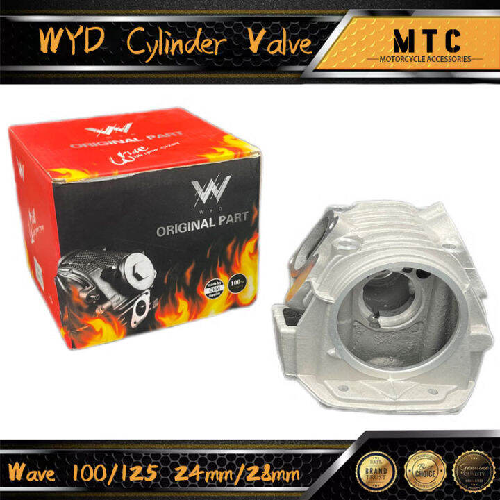 WYD Cylinder Head Big And Valve Honda Wave 100/Wave 125 24mm/28mm ...