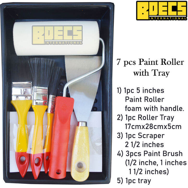 Paint Roller set with tray (7pcs Set) | Lazada PH