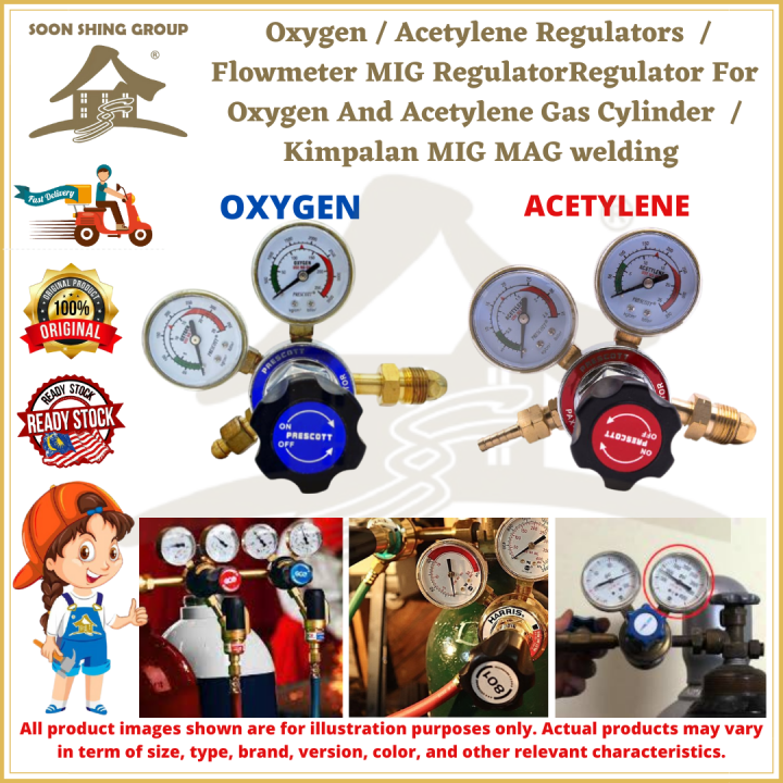 Oxygen / Acetylene Regulators/ Flowmeter MIG Regulator For Oxygen And ...