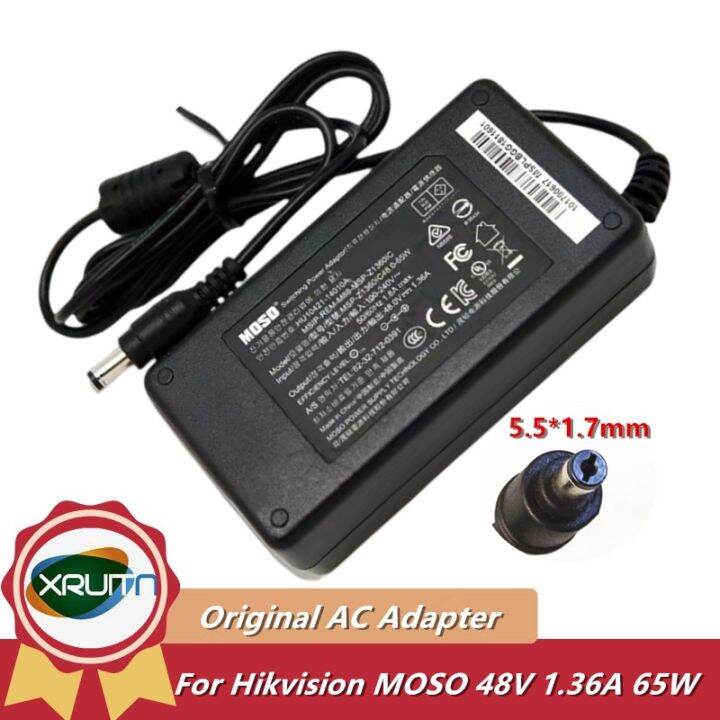 Original MOSO 48V 1.36A 65W AC Adapter Charger For Hikvision Video ...