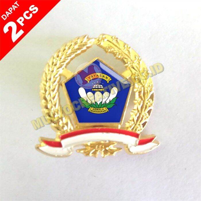 Pin YKB Bros Padi Kapas Segilima Logo Yayasan Kemala Bhayangkari / 2pcs ...