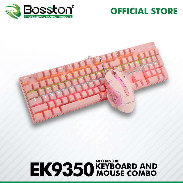 Bosston EK9350 Mechanical Keyboard and Mouse Combo | Lazada PH