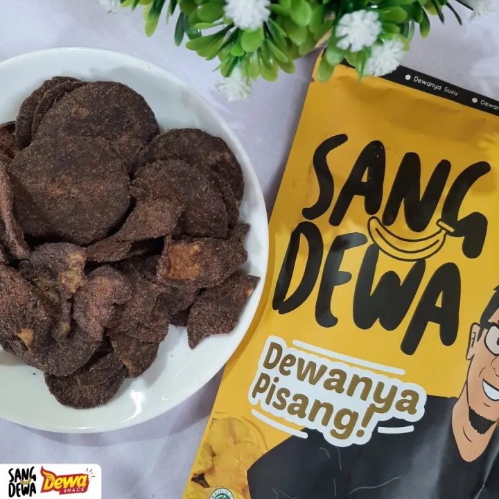 Keripik Pisang SANG DEWA rasa Coklat Keju Oreo Susu Snack Ringan Halal ...