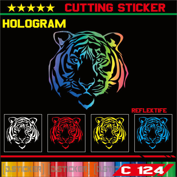 Cutting Stiker menyala/stiker Harimau/cuting stiker kaca mobil/stiker ...