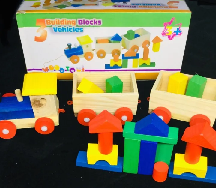 3 Building Blocks Vehicles Wooden Toys WDT-16 | Lazada PH