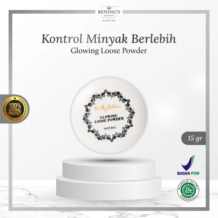 Glowing Loose Powder Bedak Tabur Anti Minyak Bening Skincare Dr Oky ...