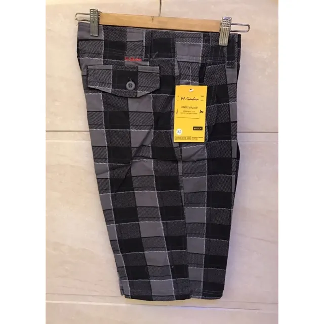 M.Gordon Men's 4-Pocket Checkered GRAY color Cargo Shorts | Lazada PH