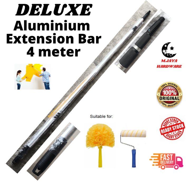DELUXE 4M Adjustable Aluminium Extension Pole Telescopic Rod Wall ...