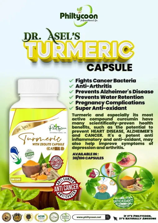 Philtycoon Dr. Asel's Turmeric Capsule (100 capsules) | Lazada PH