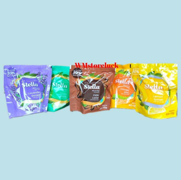 STELLA ALL IN ONE AIR FRESHENER / 42+13g extra besar pengharum ruangan ...