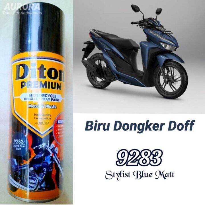 Pilox Diton Premium Stylist Blue Matt 9283 Biru Dongker Doff Dop Tua Gelap Nmax Cat Semprot ...