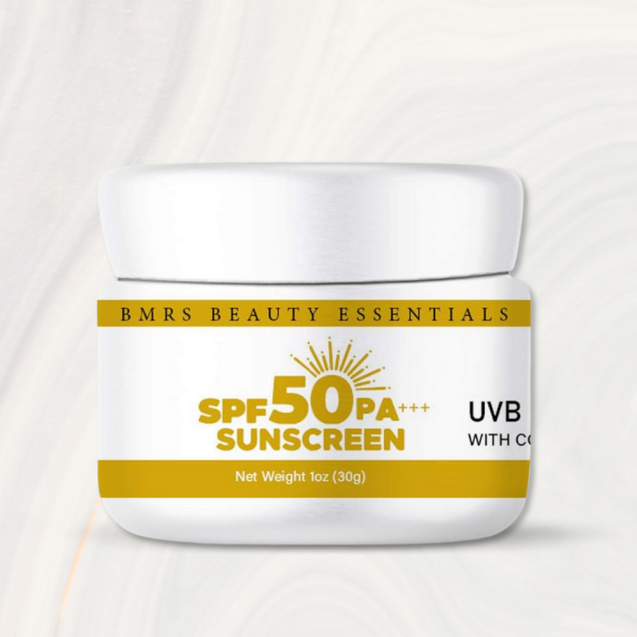 BMRS SUNSCREEN CREAM with SPF 50 PA+++ | UVA & UVB Protection with Collagen, Aloe Vera, Shea ...