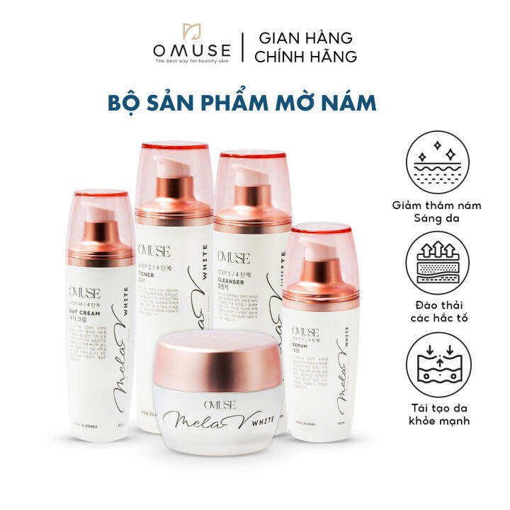 Bộ sản phẩm mờ nám và tàn nhang toàn diện OMUSE MelaV phù hợp với mọi ...