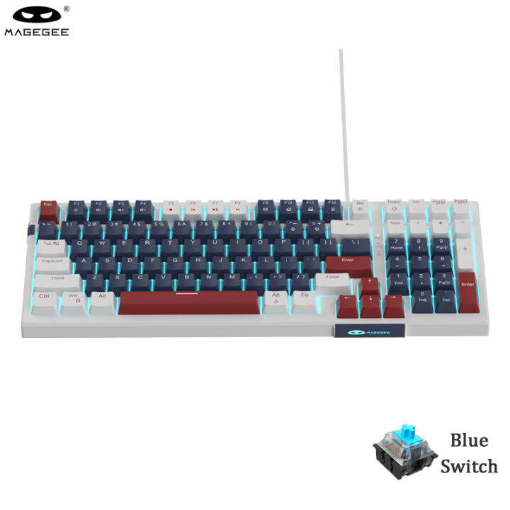 MageGee Mechanical Gaming Keyboard Hotswappable 98Keys Star Sky Wired ...