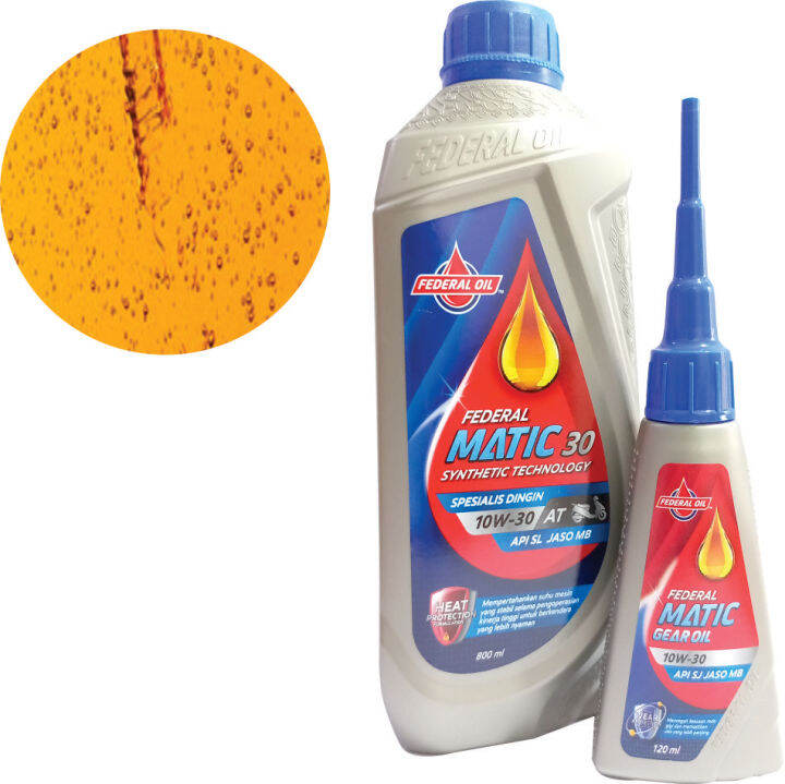 Oli Federal Matic 800ml 30 Botol Abu 10w30 Jaso MB Plus Gear Oil Motor ...