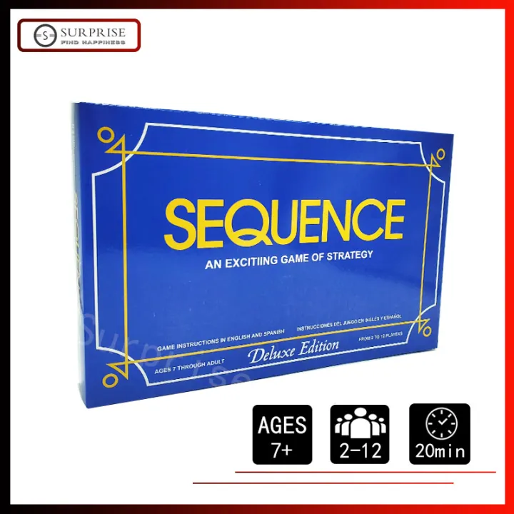 【Ready Stock】Sequence Deluxe Edition Board Game Exciting Game of Strategy Family Game | Lazada PH