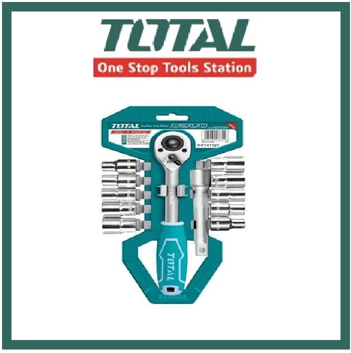 TOTAL THT141121 1/2" SOCKET SET (12PCS) | Lazada