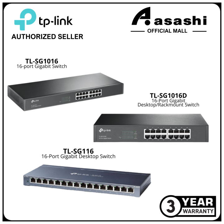 TP-LINK TL-SG1016 16-port Gigabit Switch, 16 10/100/1000M RJ45 ports ... TP-LINK TL-SG1016 16-port Gigabit Switch, 16 10/100/1000M RJ45 ports ...