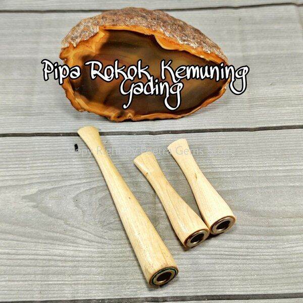 Pipa Cangklong Once Kayu Kemuning Gading Dengan Ring Rasa Gurih dan ...