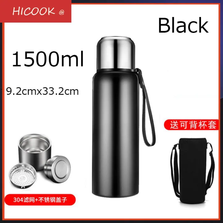 Hikook [คลังสินค้าพร้อม] 2022ล่าสุด800Ml 1000Ml 1200Ml 316สแตนเลสสตีลถ้วยเก็บความร้อนถ้วยชาขวด ...