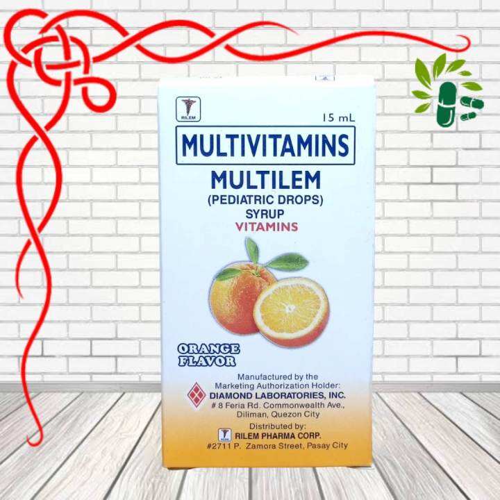 MULTILEM (Multivitamins Pediatric Drops Syrup) 15mL Drops | Lazada PH