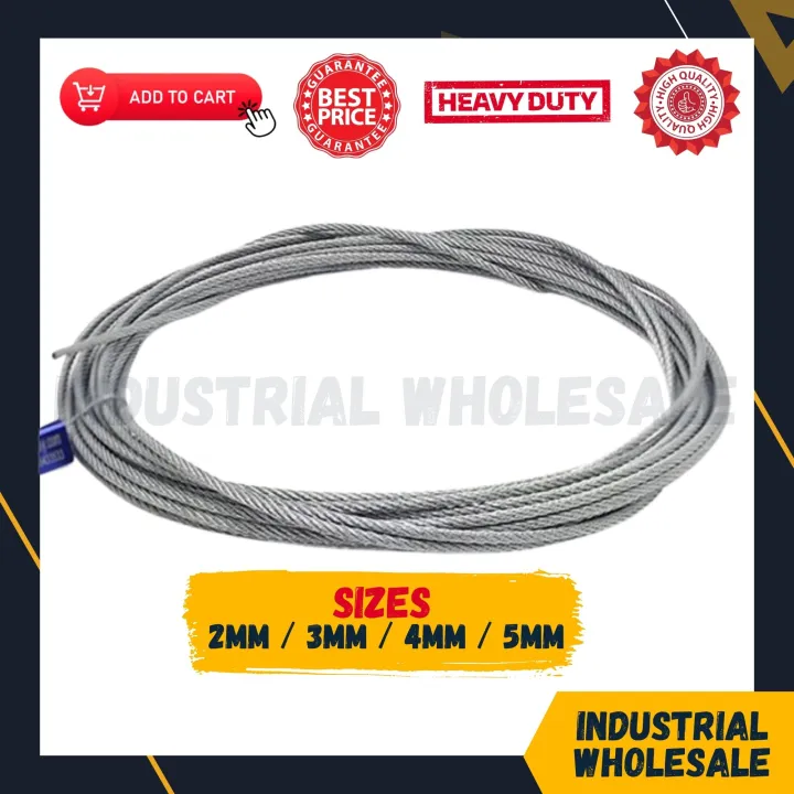 Steel Cable 2mm 3mm 4mm 5mm 5m 10m Galvanized Steel Wire Rope Steel ...