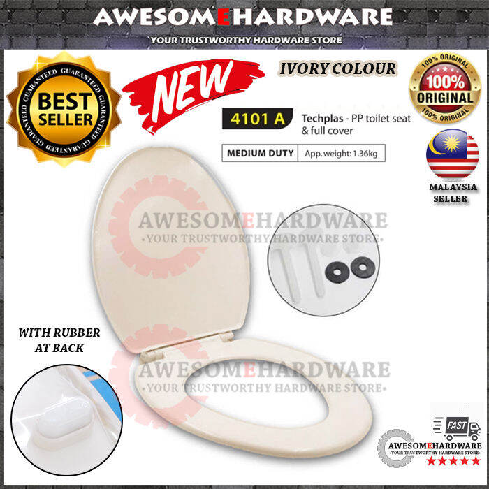 (IVORY, MAROON, SKY BLUE, PINK) TECHPLAS 4101A THICK MEDIUM DUTY TOILET ...