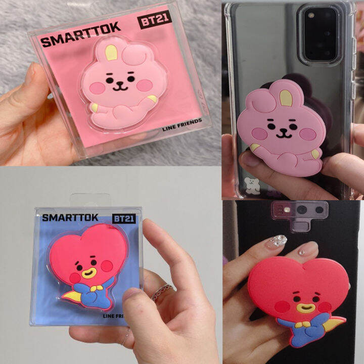 BTS BT21 Official Griptok Smart Phone Finger Stand Holder Smart Tok ...