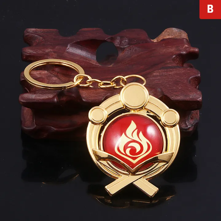XS Genshin Impact Inazuma Vision Metal Keychain Cosplay Key ring ...