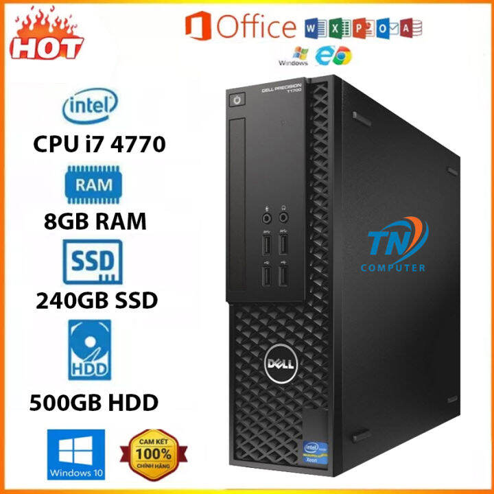 Máy trạm Dell Precision T1700 SFF Cấu Hình Core i7 4770 Ram 8GB SSD ...