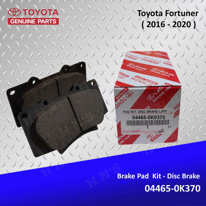 Toyota Genuine Brake Pads for Toyota Fortuner ( 2016 - 2020 ) PN: 04465 ...