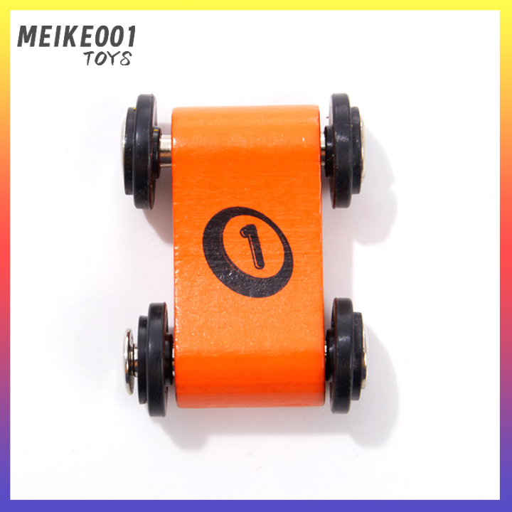 MEIKE001 Wooden Children's Slide Car Trolley Track Slide Inertia Pull ...